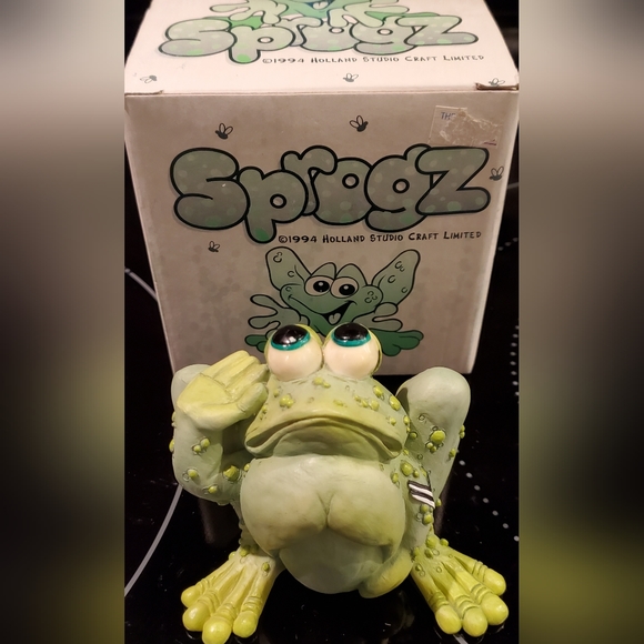 Sprogz | Other | Sprogz Retired Hop To It Military Frog Collectible ...